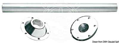 Osculati Anodized Aluminium Table Leg with Diecast Floor Recess Base ...