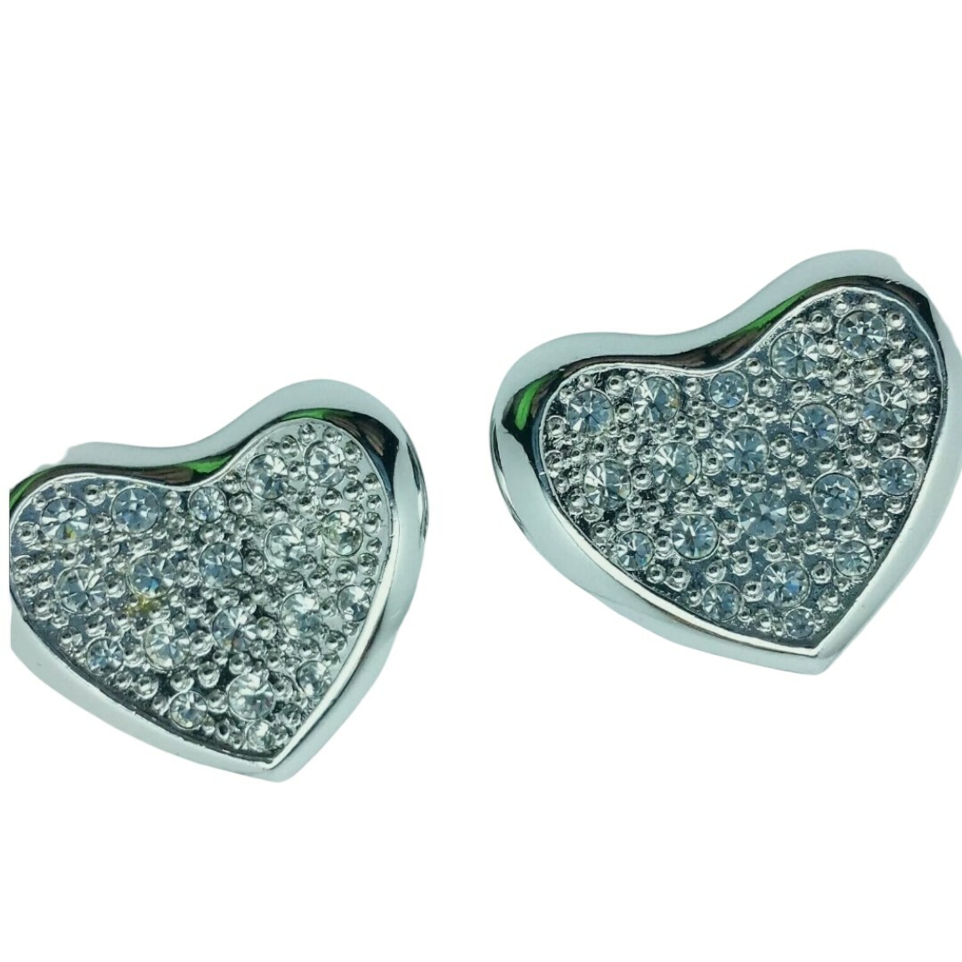 NOLAN MILLER CONCAVE PAVE Heart Rhinestone Silver To… - Gem