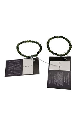 Alkeme 2-Pack Bracelets Gemstones Elastic Band Green | eBay