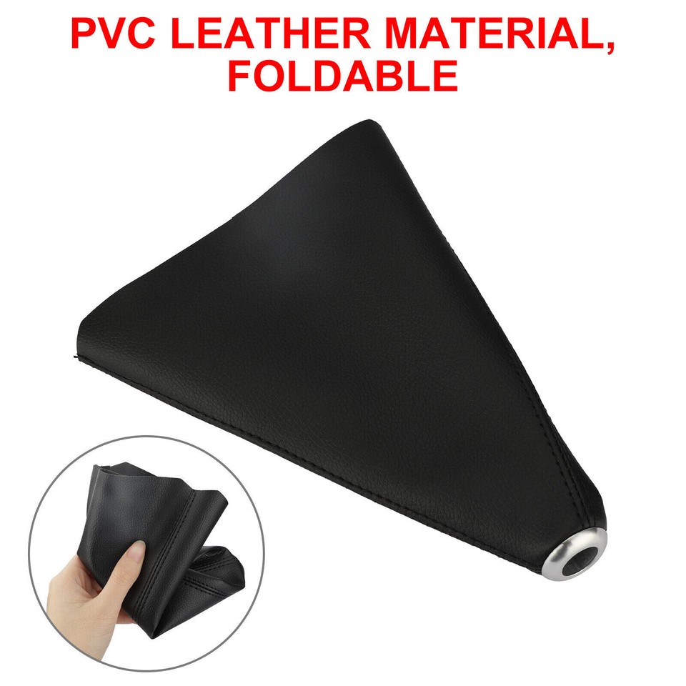 Car Shift Knob Shifter Boot Cover Black DIY PVC Leather MT AT Sport ...