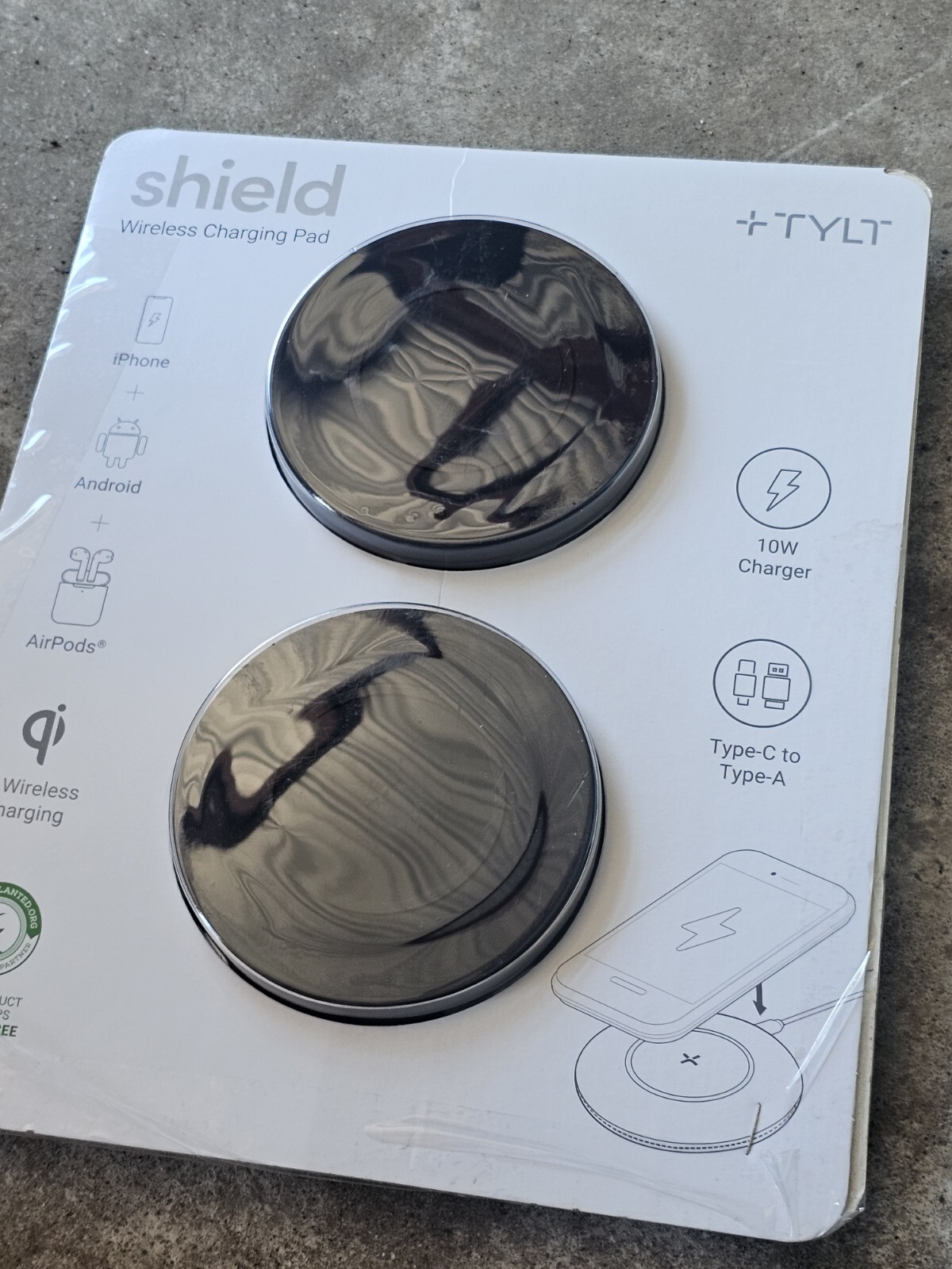 TYLT CORE SHIELD 10W QI WIRELESS CHARGING PADS (2 PACK) 843257101669 | eBay