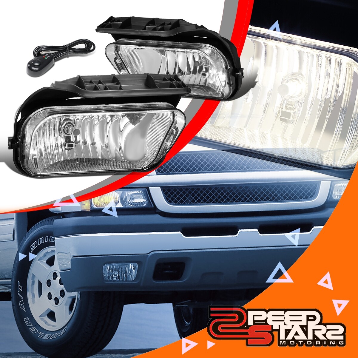 FOR 03-06 SILVERADO GM GMT800 CLEAR BUMPER FOG LIGHT LAMP+SWITCH KIT ...
