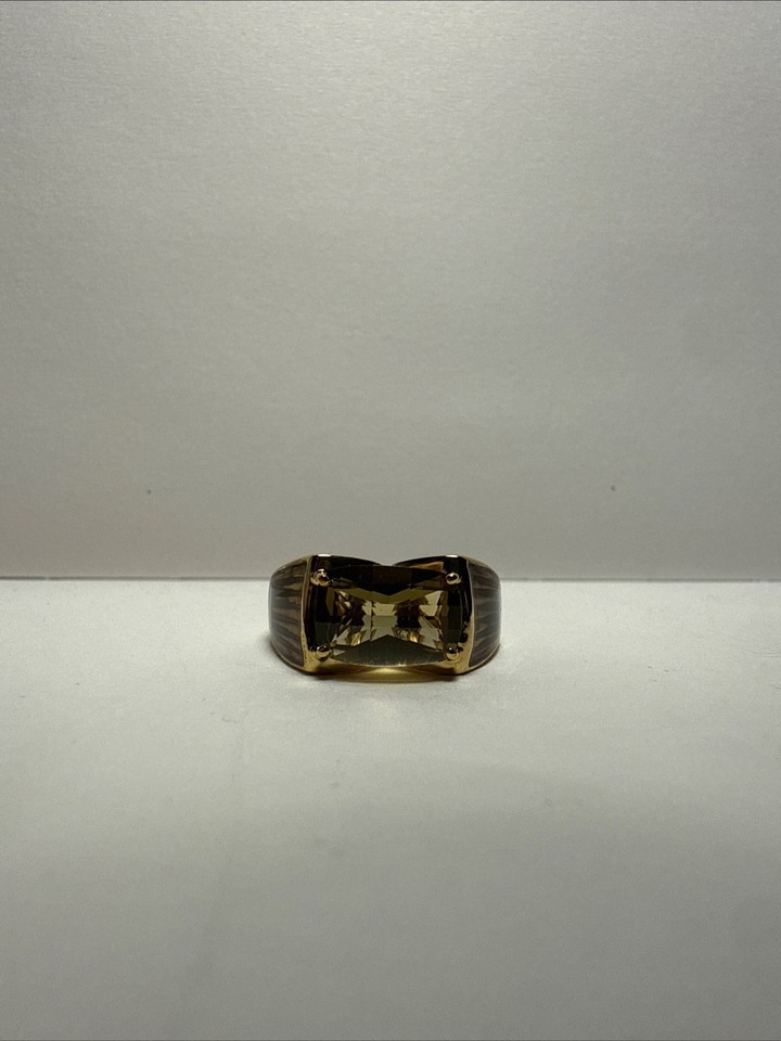 Omar Torres 3.00CTW Cushion Cut Olive Quartz Ring Size 8 | eBay