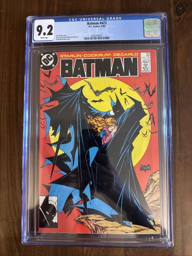 Batman #423 CGC 9.2 Amazing Book! 1988 Vol 1 Classic Todd McFarlane ...