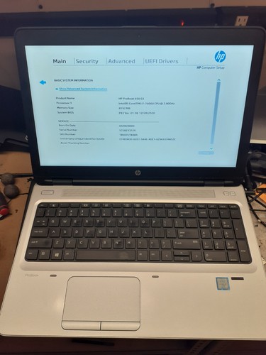 LOT of SIX (6) HP ProBook 650 G2/G3 i5/i7 LAPTOPS BOOT TO BIOS PARTS ...