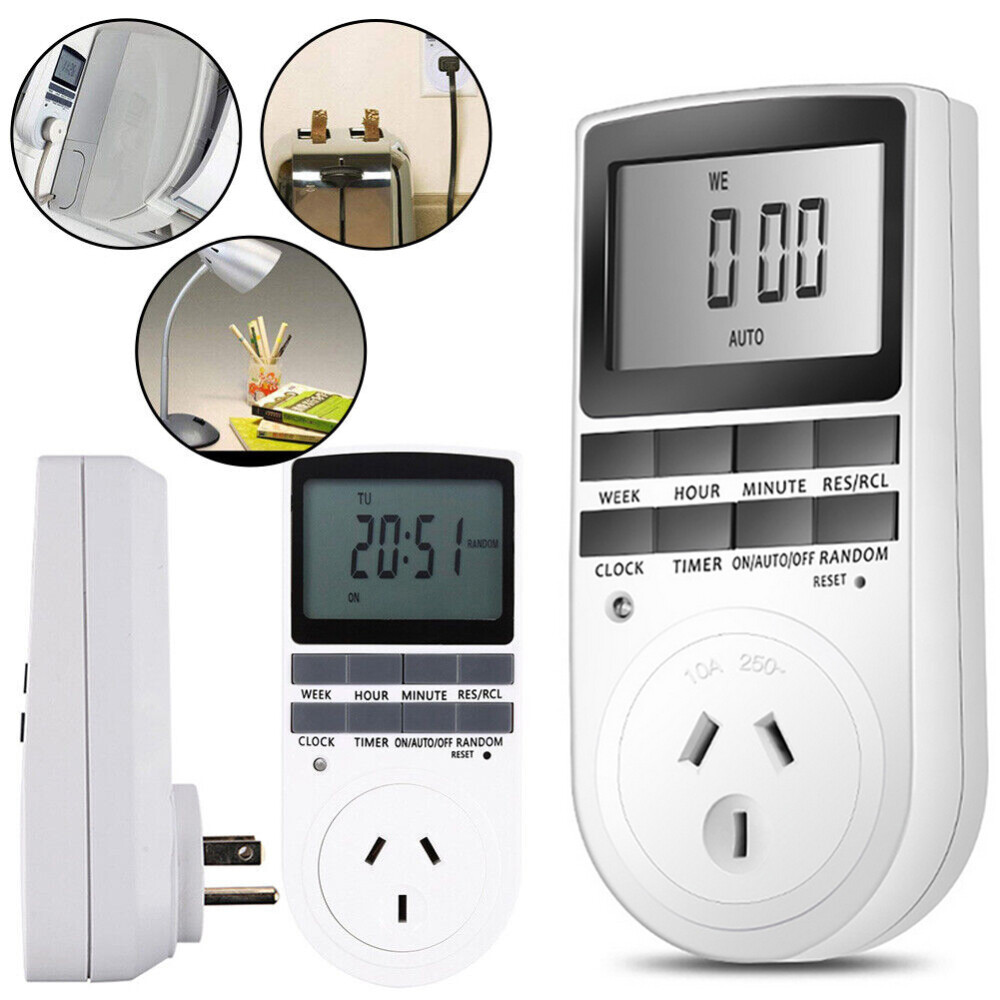 Digital Timer Switch Socket Electric Programmable Power 240V AU Plug ...