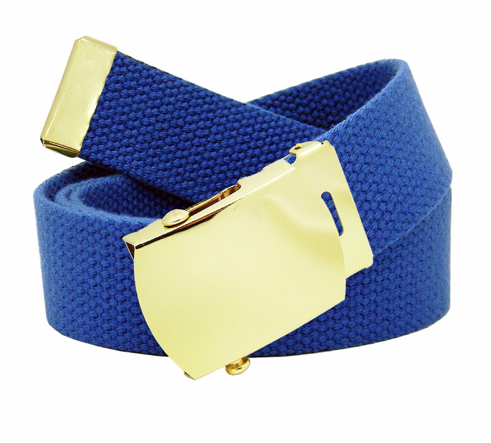 Build A Belt Men's Classic Gold Slider 1.25" Wide Buckle with Canvas ...