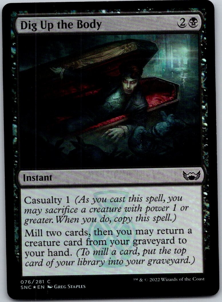 Magic the Gathering Dig Up the Body Streets of New Capenna Foil MTG | eBay