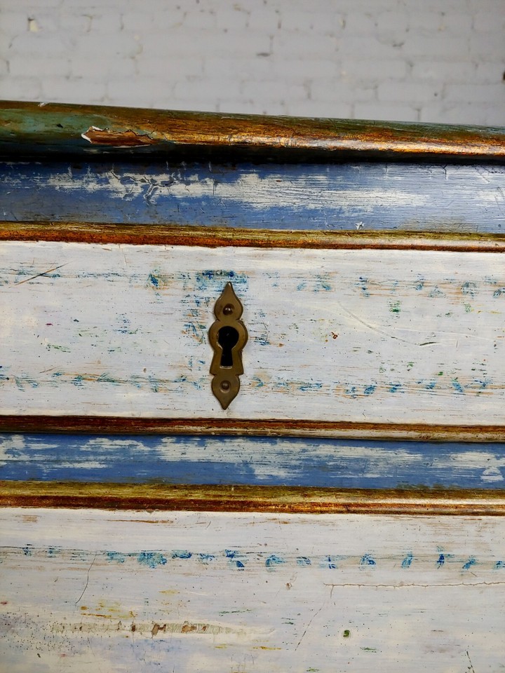 18th Century Swedish Gustavian Blue Painted Commode | eBay