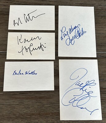Deceased ACTORS/DIRECTOR Lot of (9) AUTOGRAPHED Signed INDEX CARDS ...