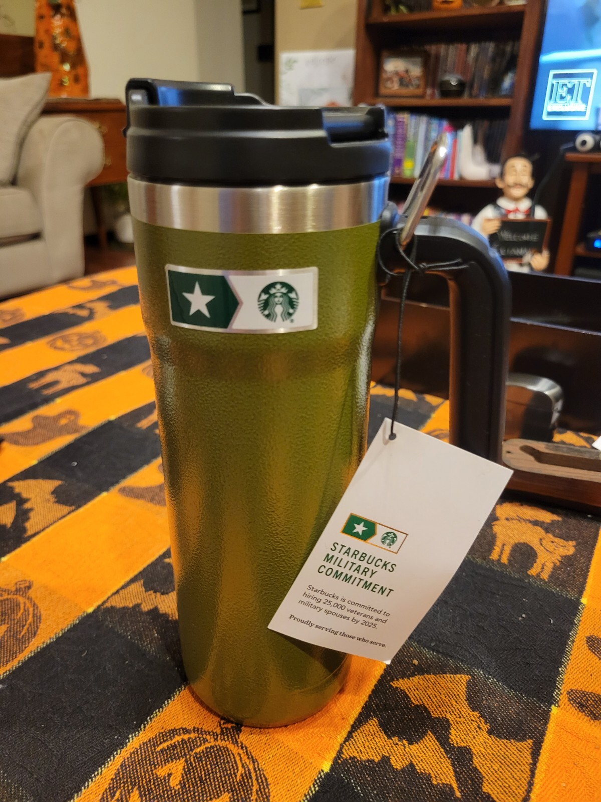 NEW Starbucks Stanley Military Commitment 20oz Tumbler Army Green