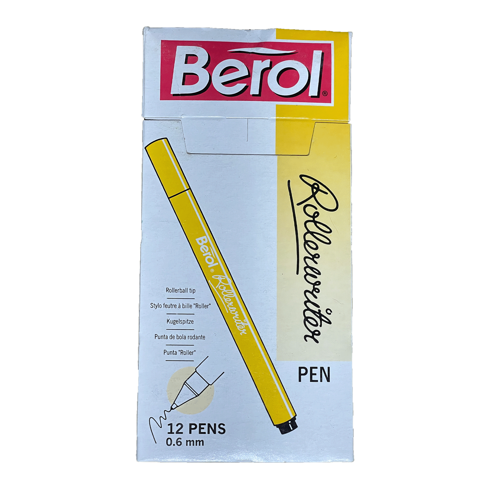 [12 FOR PRICE OF 10] BEROL Roller Writer Black Handwriting Pen Black ...