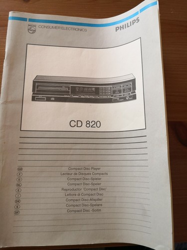 Philips CD820 cd-820 Bedienungsanleitung | eBay