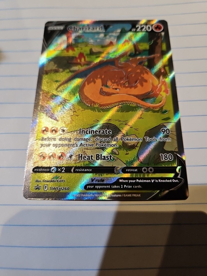 Pokémon TCG Charizard v SWSH260 Sword & Shield Promo Card Near Mint ...