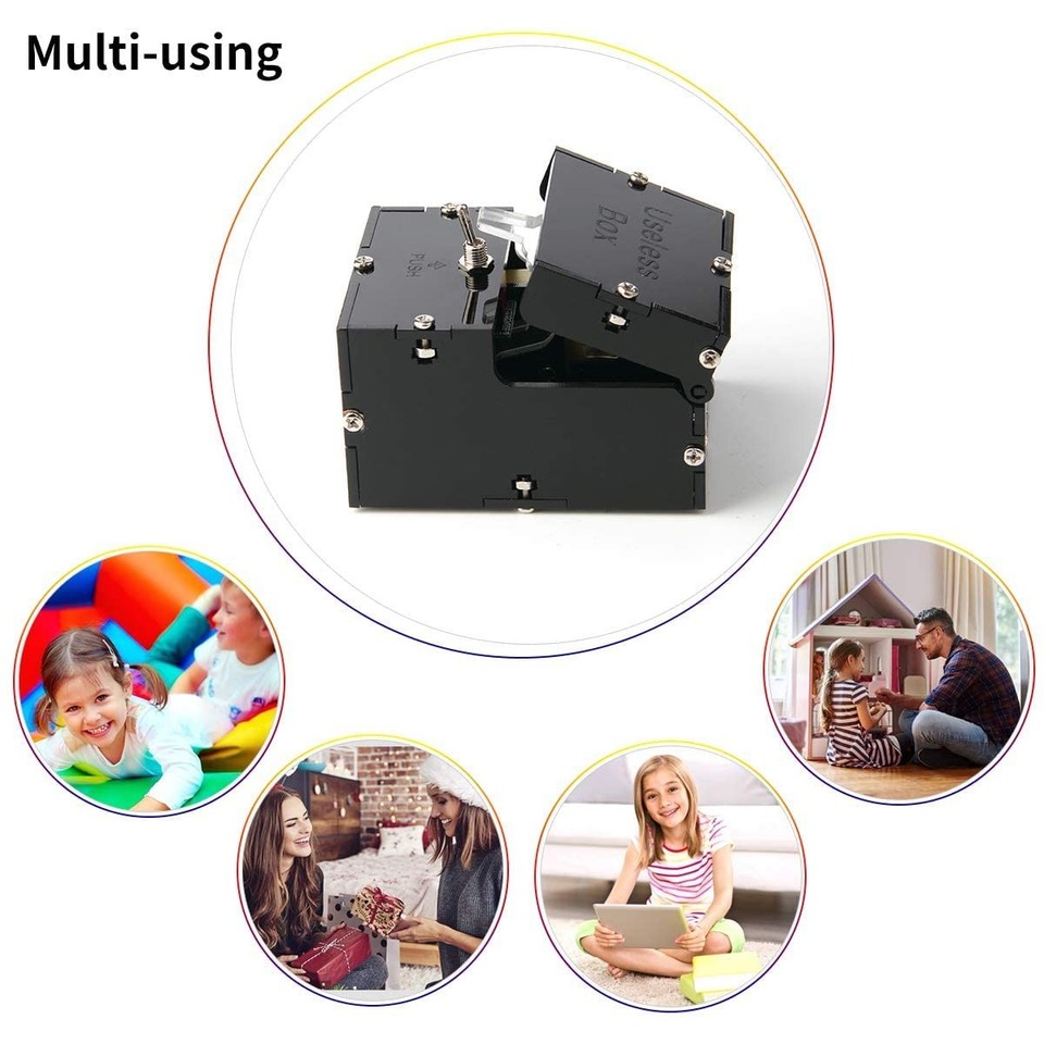 Useless Box,Fully Asembled Mini Edition Useless Box for Birthday and ...