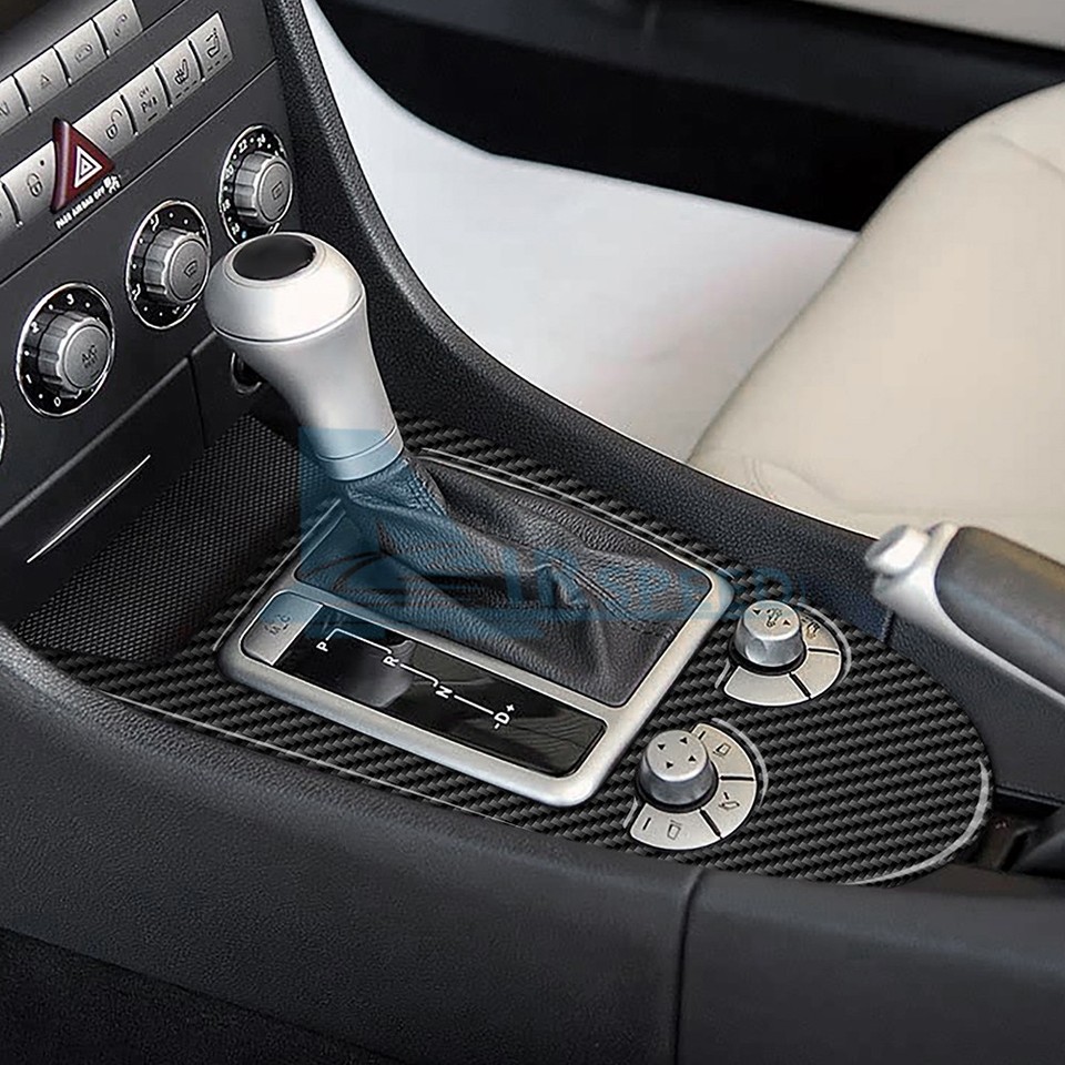 For Mercedes Benz SLK 2004-2010 Car Center Control Shift Black Carbon ...