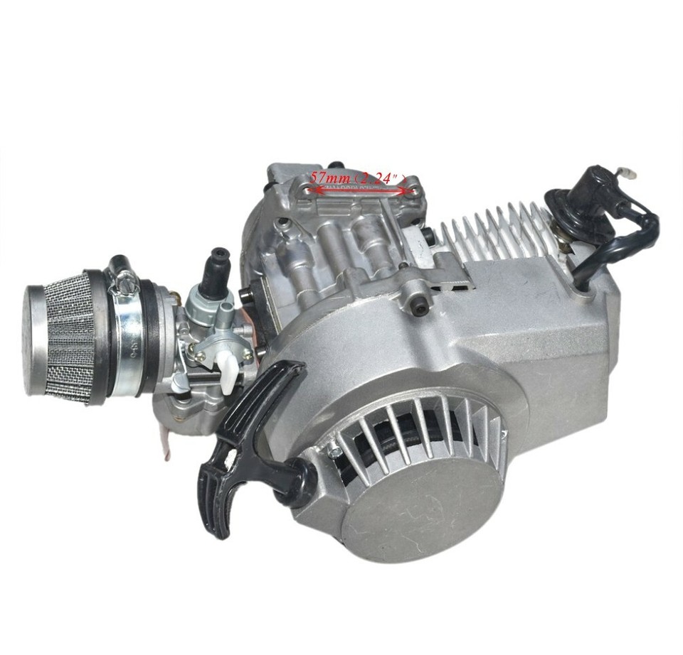 50cc 49cc 2 Stroke Engine Motor Kit Pull Start Mini Dirt Pocket Bike ...