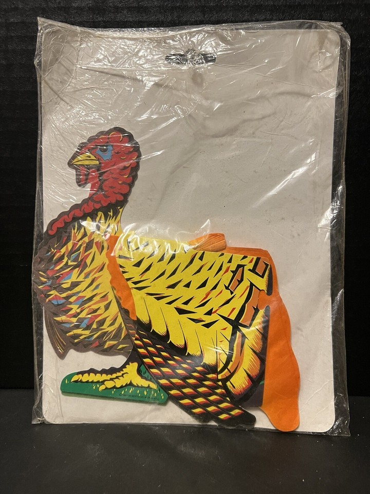 Vintage Beistle Honeycomb Tissue Cardboard Standing Thanksgiving Turkey ...
