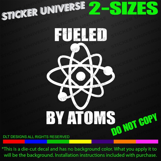 Atomic Signs Stickers Atom Decal - Atom Vinyl Decal - Atomic Decal ...