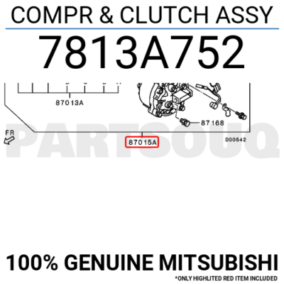 7813A752 Genuine Mitsubishi COMPR & CLUTCH ASSY | eBay
