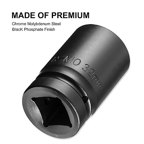 1 Inch Drive 32mm Deep Impact Socket, Made with Heat-Treated Chrome ...