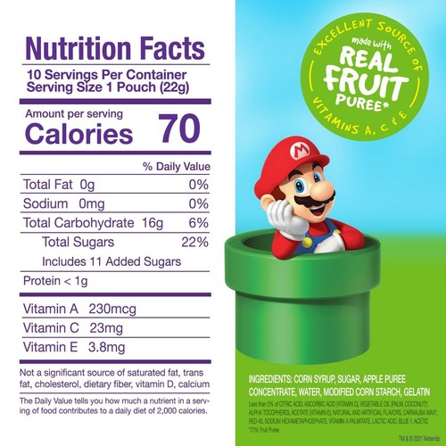 Funables SUPER MARIO Fruit Snacks, 8-oz Boxes (Pack of 5) (Packaging ...