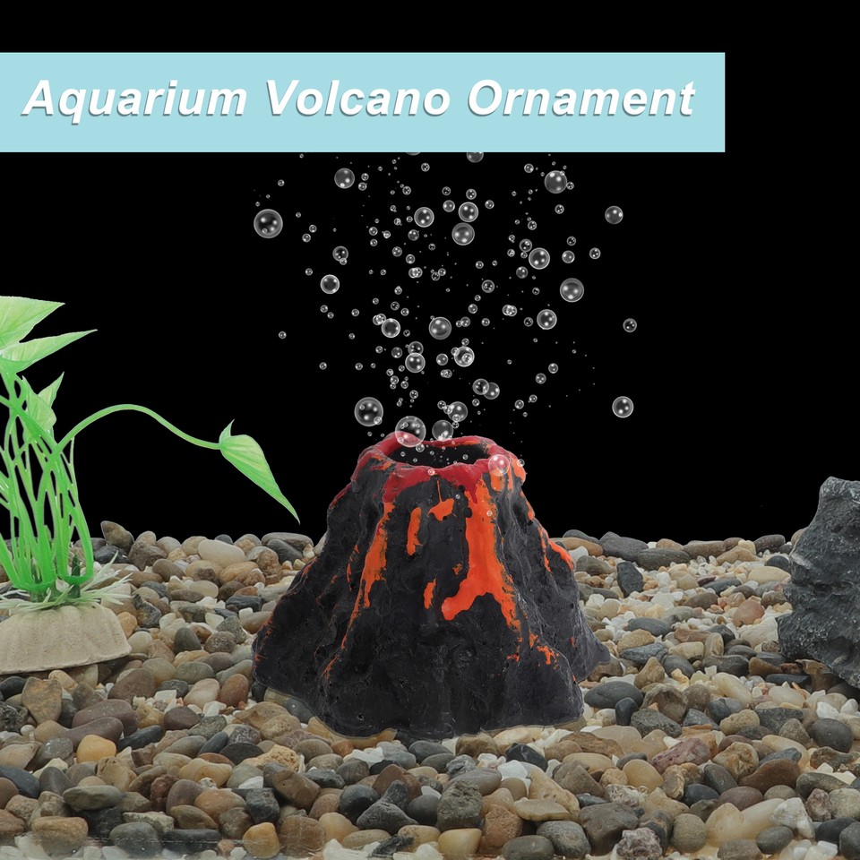 1 Set Aquarium Volcano Ornament Volcano Fish Tank Decorations Resin ...
