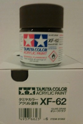 Tamiya acrylic paint XF-62 Olive drab 23ml | eBay