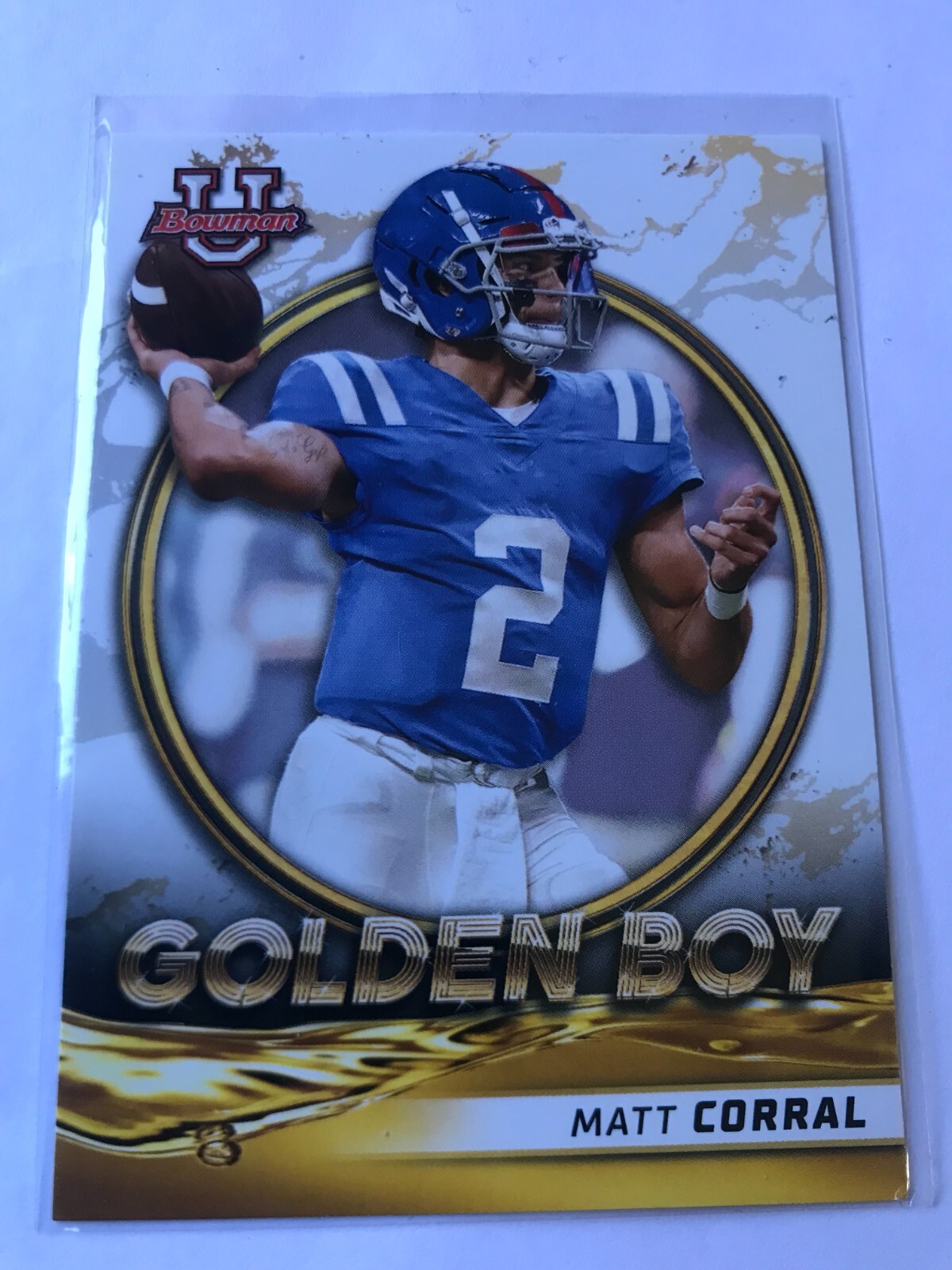 Matt Corral 2021-22 Bowman University Golden Boy #GB-4 Panthers RC (803 ...