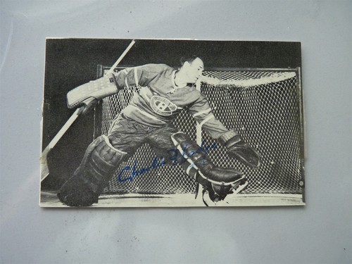 CHARLIE HODGE 1967 MONTREAL CANADIENS PROMO POSTCARD ORIGINAL SIGNATURE ...