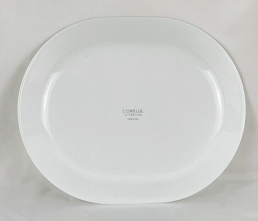 2 CORELLE CHERISH Embossed Platters Boutique Serving Plates White US ...