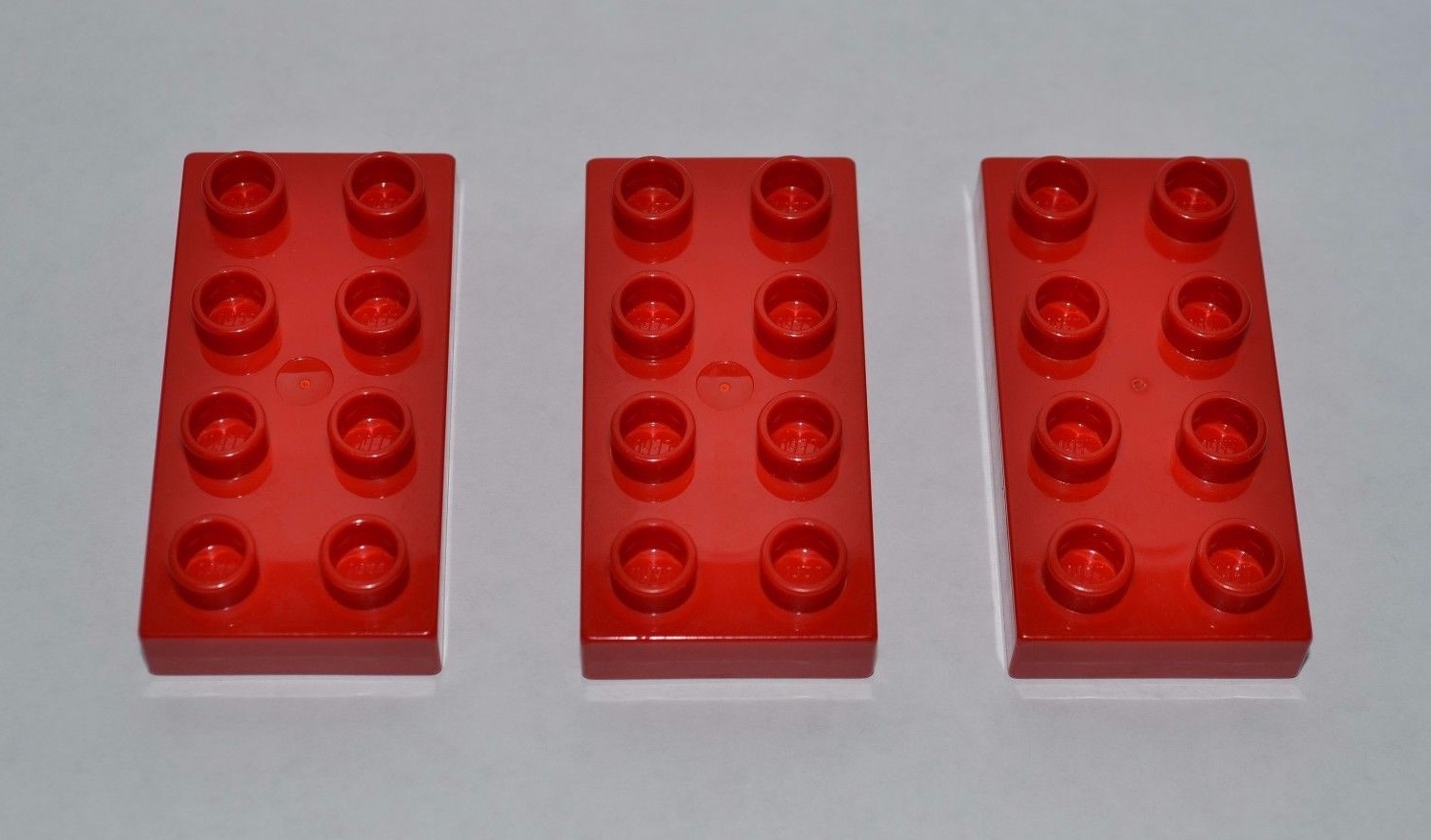 lot of 3 red Duplo plates - 2X4 - combined shipping (RED2) | eBay