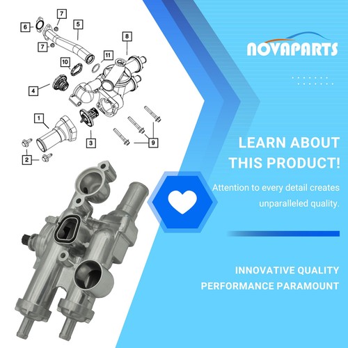 68003582AB Upgrade Aluminium Thermostat Housing Assembly for Dodge Jeep ...