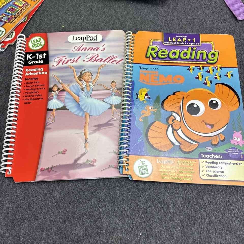 VTG 2001 LeapFrog Leap Pad Learning System Console Blue Green W/ Bag ...