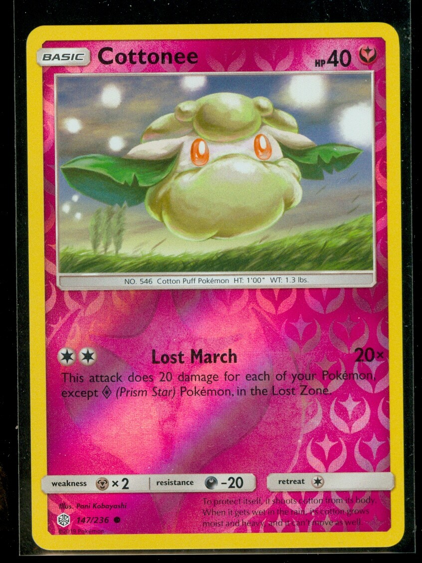 Pokemon COTTONEE 147/236 Cosmic Eclipse Rev Holo - MINT | eBay
