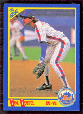 1990 Score #501 Tim Teufel 2nd & 1st Base New York Mets FREE shipping ...