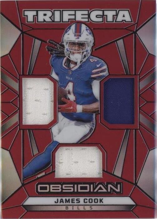 2024 Panini Obsidian - Trifecta Swatches James Cook #TS-JCK Red /75 (MEM) for sale online | eBay