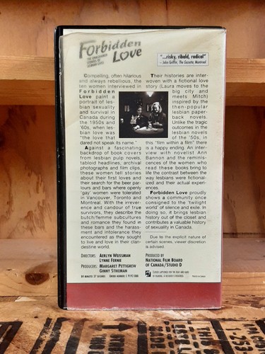 FORBIDDEN LOVE: THE UNASHAMED STORIES OF LESBIAN LIVES VHS NFB of ...