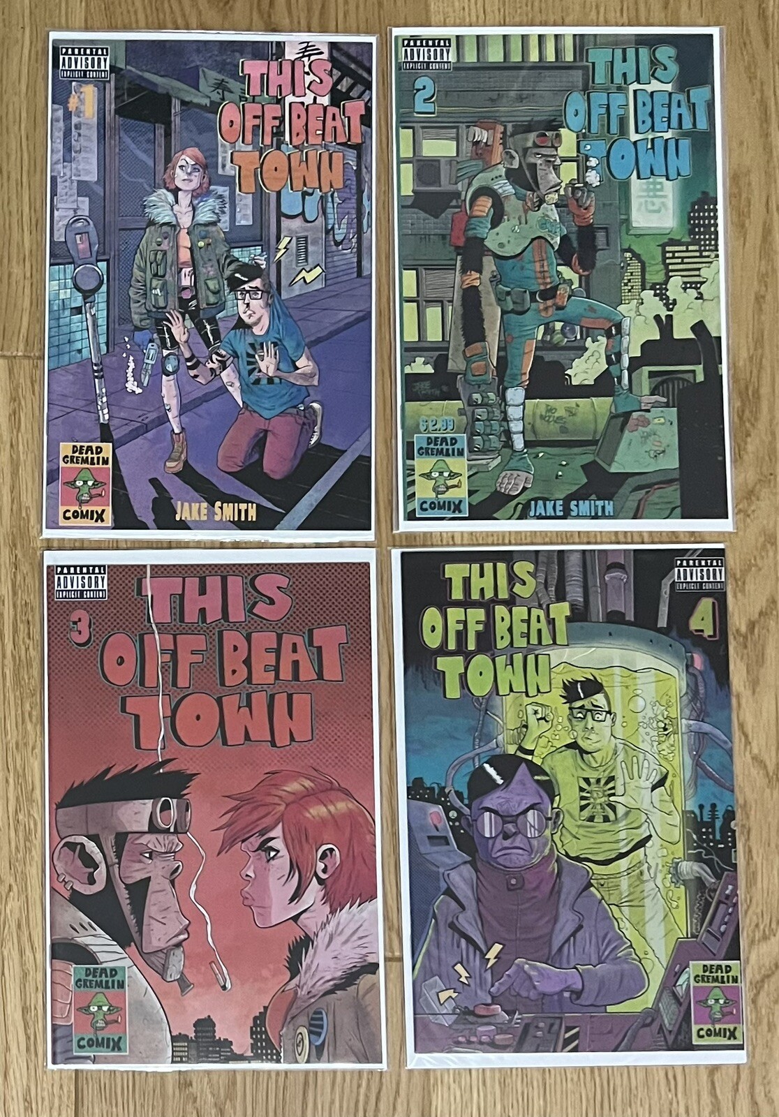 This Off Beat Town #1, 2, 3 & 4 Dead Gremlin Comix Rare Comic Book Set ...