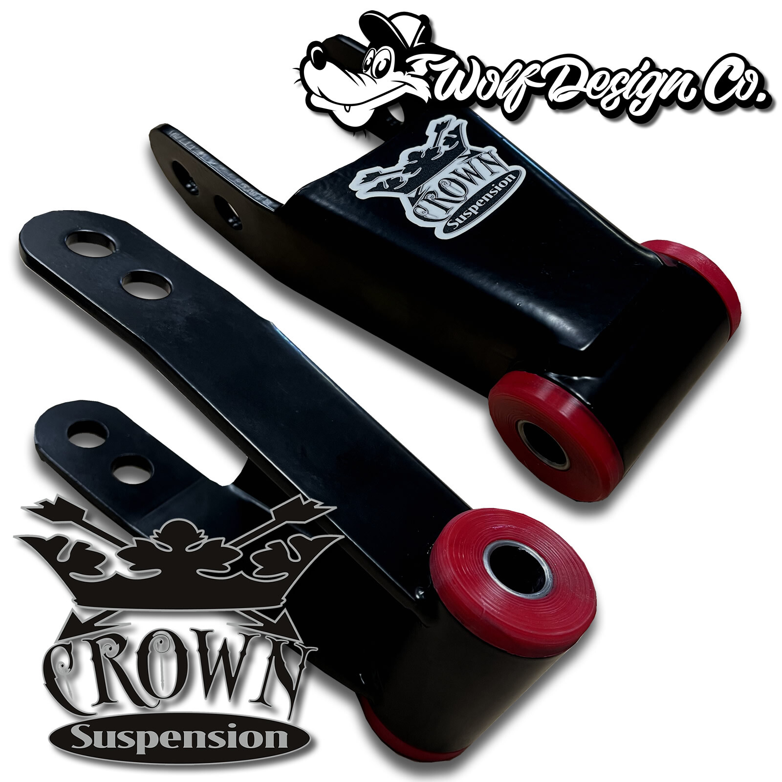 1973-1996 F100 F150 1"-2" Drop Lowering Shackles Shackle Kit Crown ...