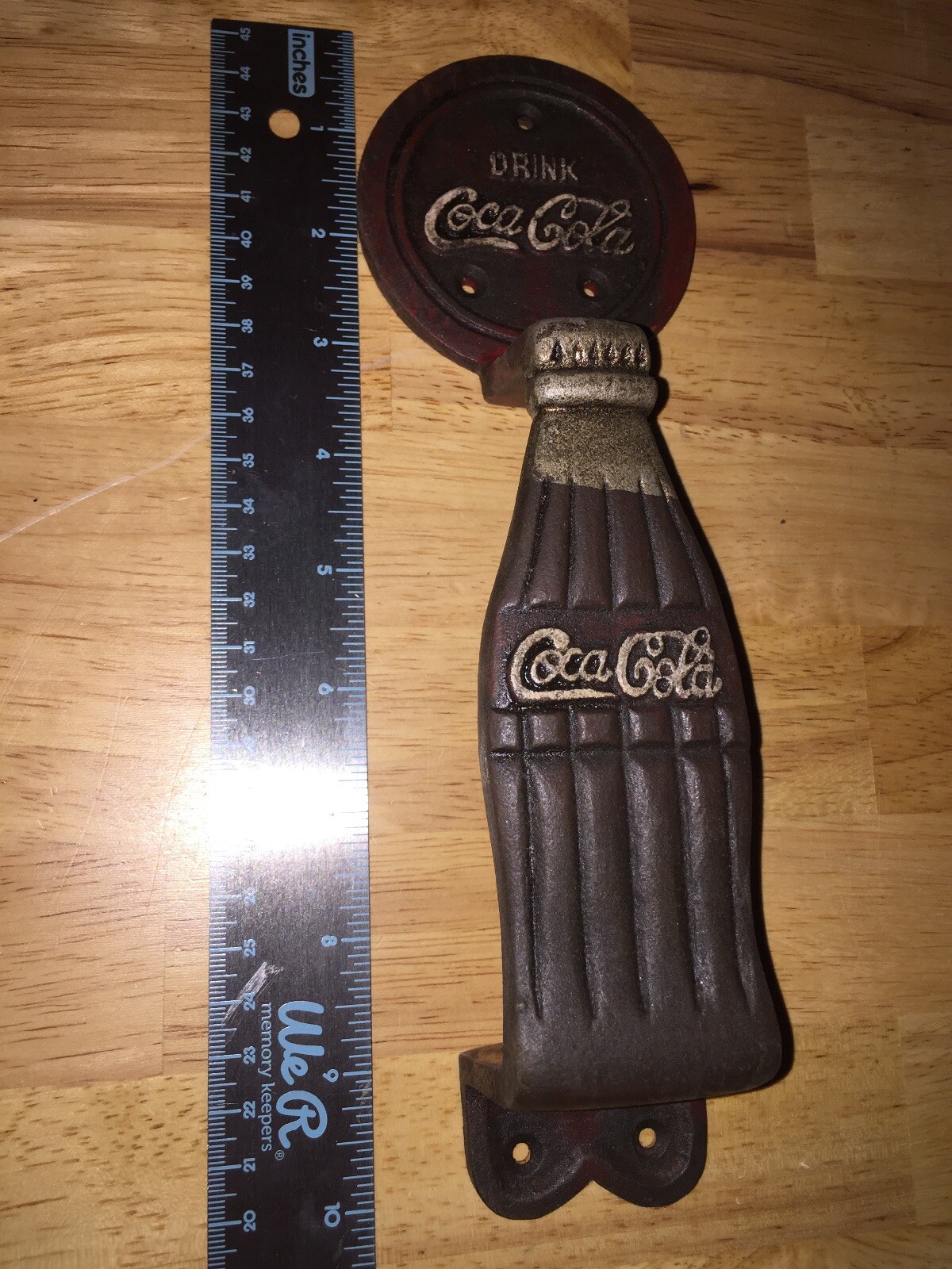 Coca Cola Door Handle 9+ Inch Patina Collector Soda Coke Solid Cast ...