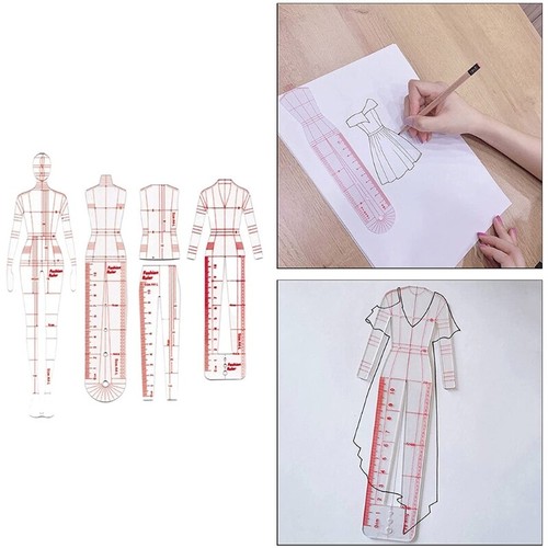4 Pieces/Set Fashion Rulers Clothing Measuring French Curve Rulers | eBay