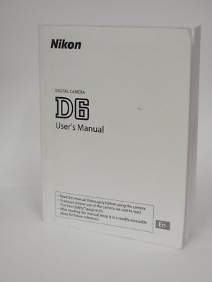 Nikon D6 Instruction Owners Manual D6 Book NEW | eBay