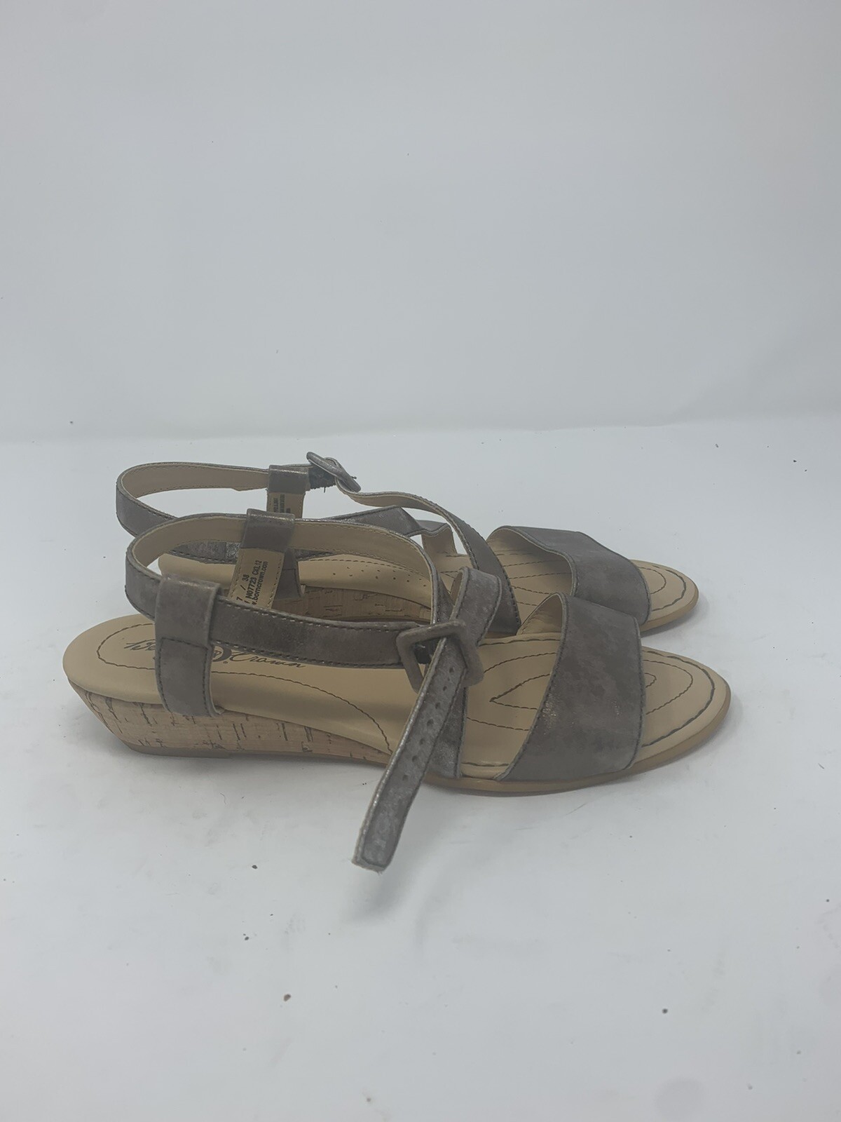 New BORN CROWN Bronze LEATHER Strappy SANDALS - Gem