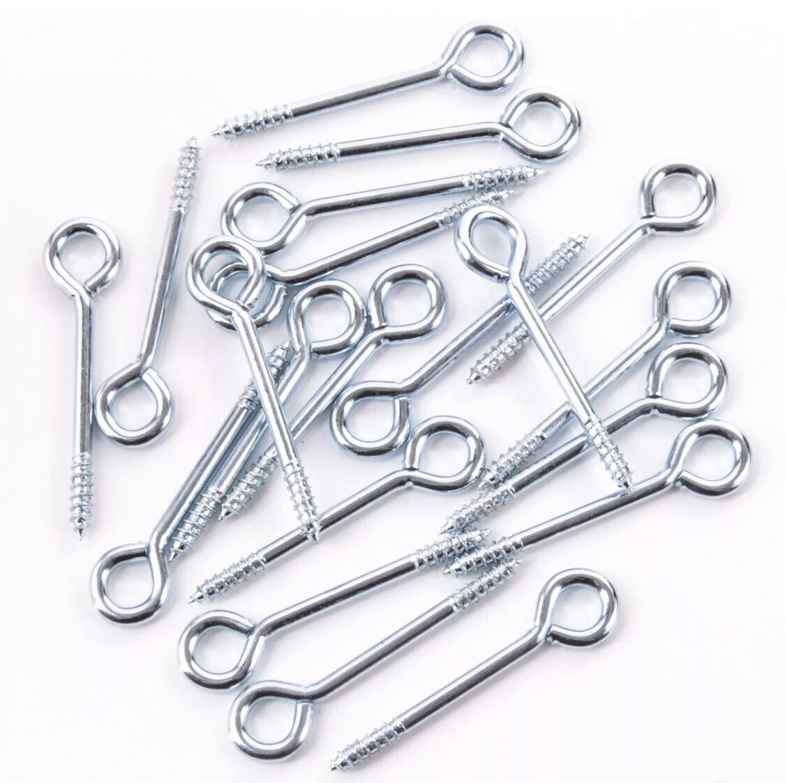 20 X STEEL SCREW VINE EYES 3” 75mm Garden Fence Plant Wire Wall Hanging ...