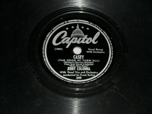 JERRY COLONNA-Casey (1946) CAPITOL 10" Shellac Single | eBay