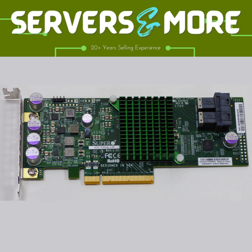 Supermicro AOC-S3008L-L8E 12Gb/s Eight-Port SAS Internal Host Bus ...
