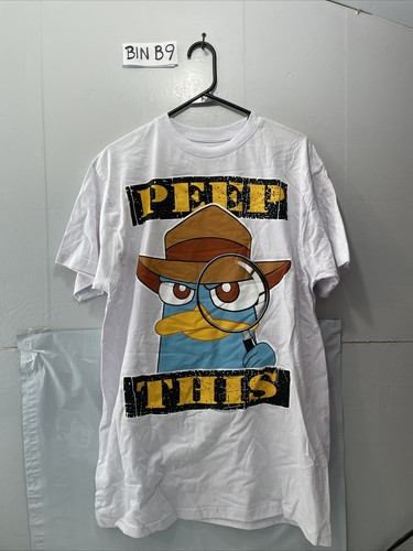 PJ Clothing Perry the Platypus PEEP THIS White Tee Shirt men’s size L ...