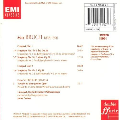 Bruch: Symphonies n.1-3 - Symphonies No 1-3/Conlon | eBay