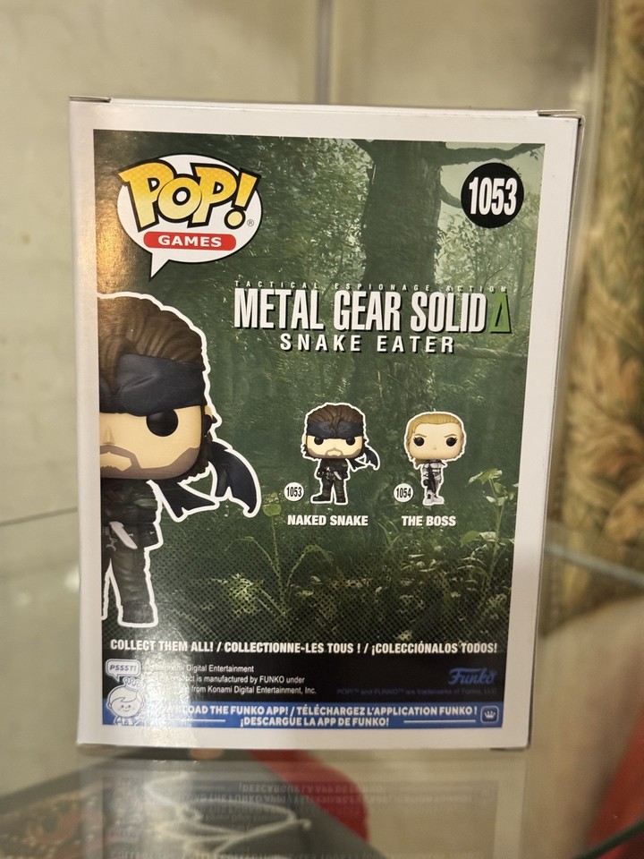 Funko Pop! Naked Snake 1053 Metal Gear Solid Snake Eater Konami Video ...